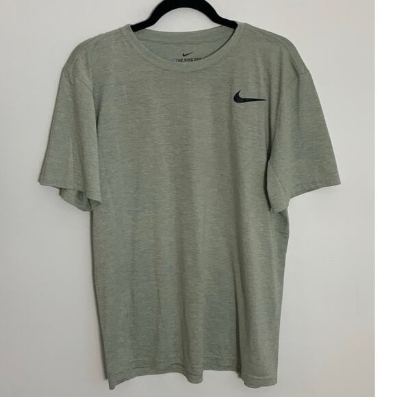 Nike | Shirts | Nike Mens Light Grey Dri Fit Tee Size Large | Poshmark